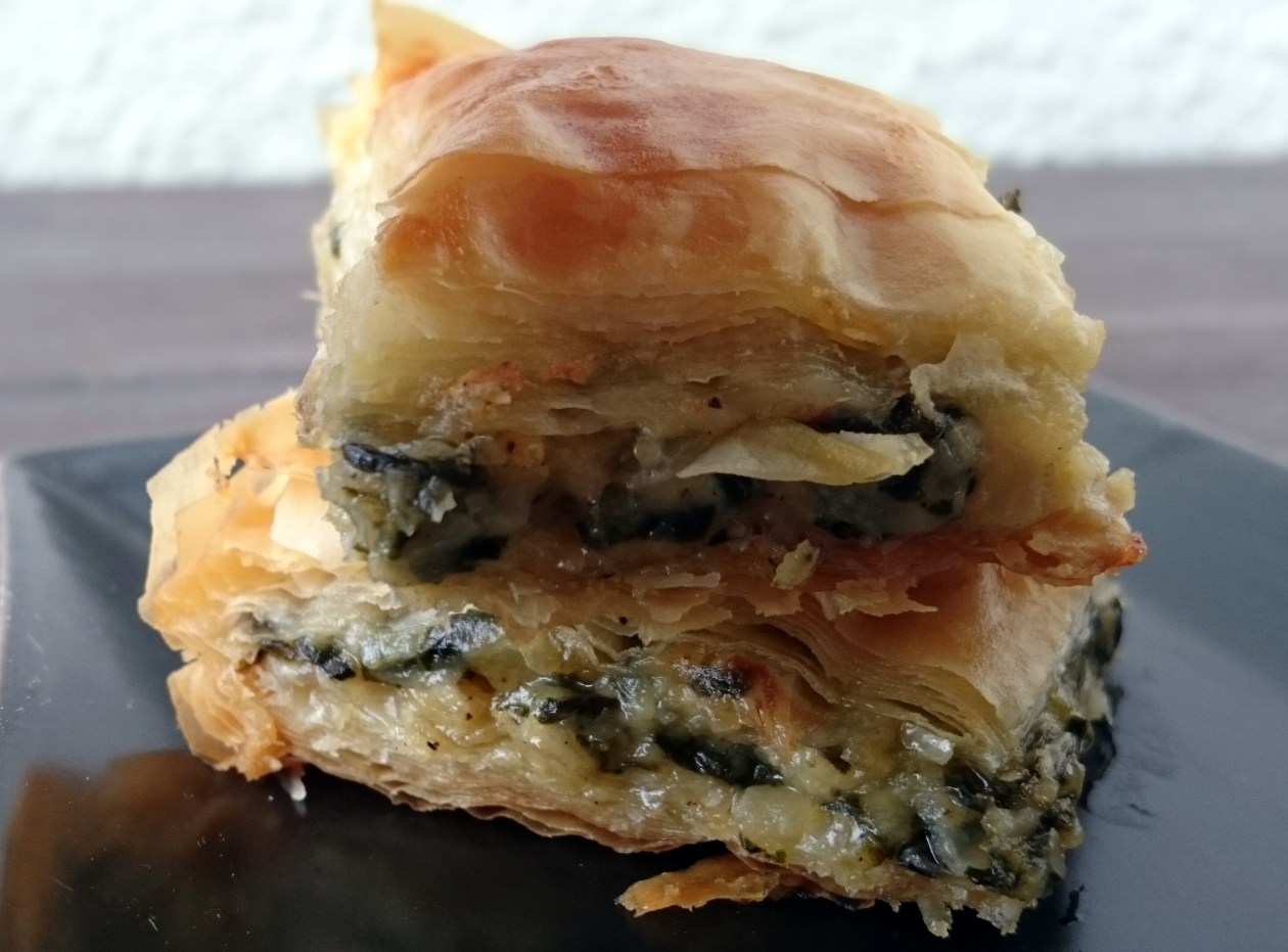 Egg less Spanakopita (Greek Spinach Pie) | Vegetarian Khana